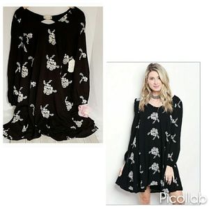 altered states | Dresses | Bohemian Floral Embroidered Shift Dress ...